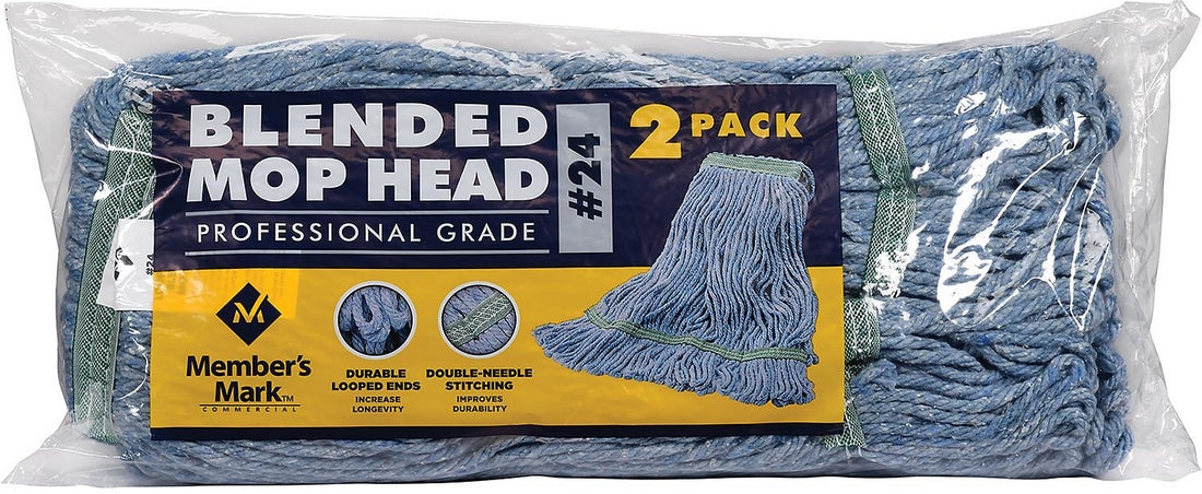 Member's Mark Commercial #24 Blended Mop Head, 2 pcs — Goisco.com