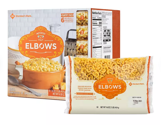 Member's Mark Elbow Macaroni Pantry Pack , 6 x 16 oz — Goisco.com