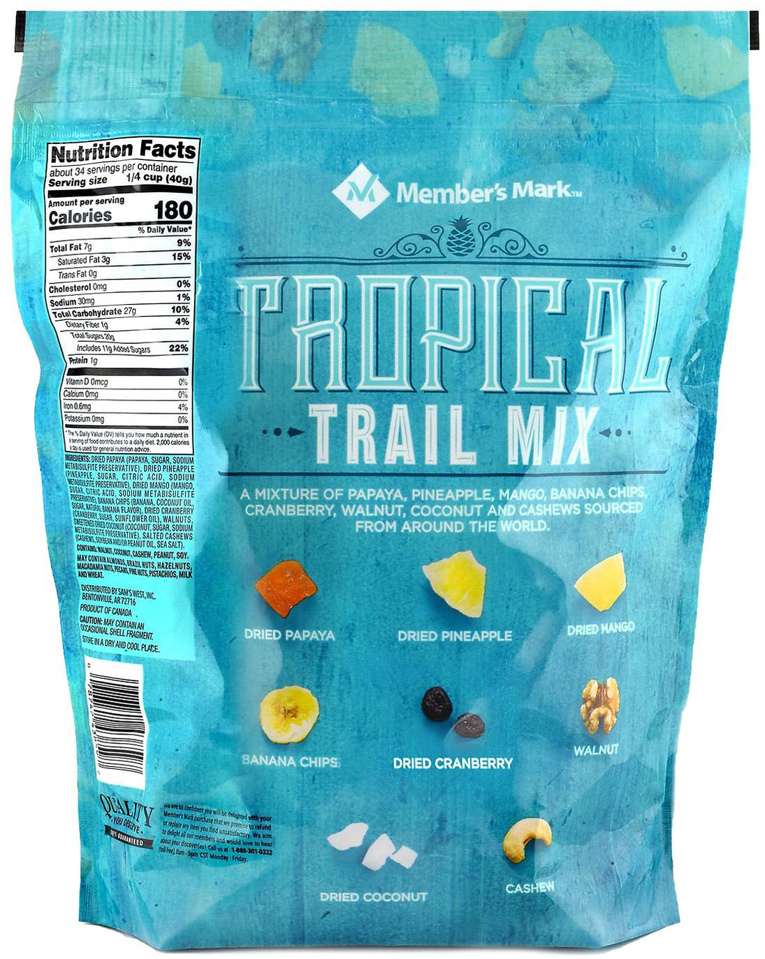 Member's Mark Tropical Trail Mix, 3 lbs — Goisco.com