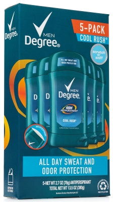 Degree Men Original Antiperspirant Cool Rush Deodorant, 5-Pack, 5 x 2 ...
