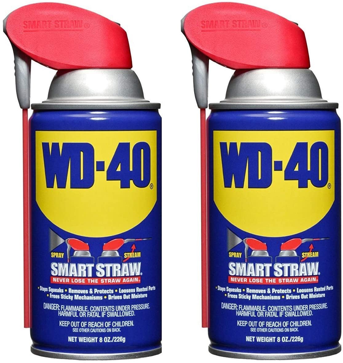 WD-40 Multi-Use Product Spray With Smart Straw, 2-Pack, 2 x 8 oz ...