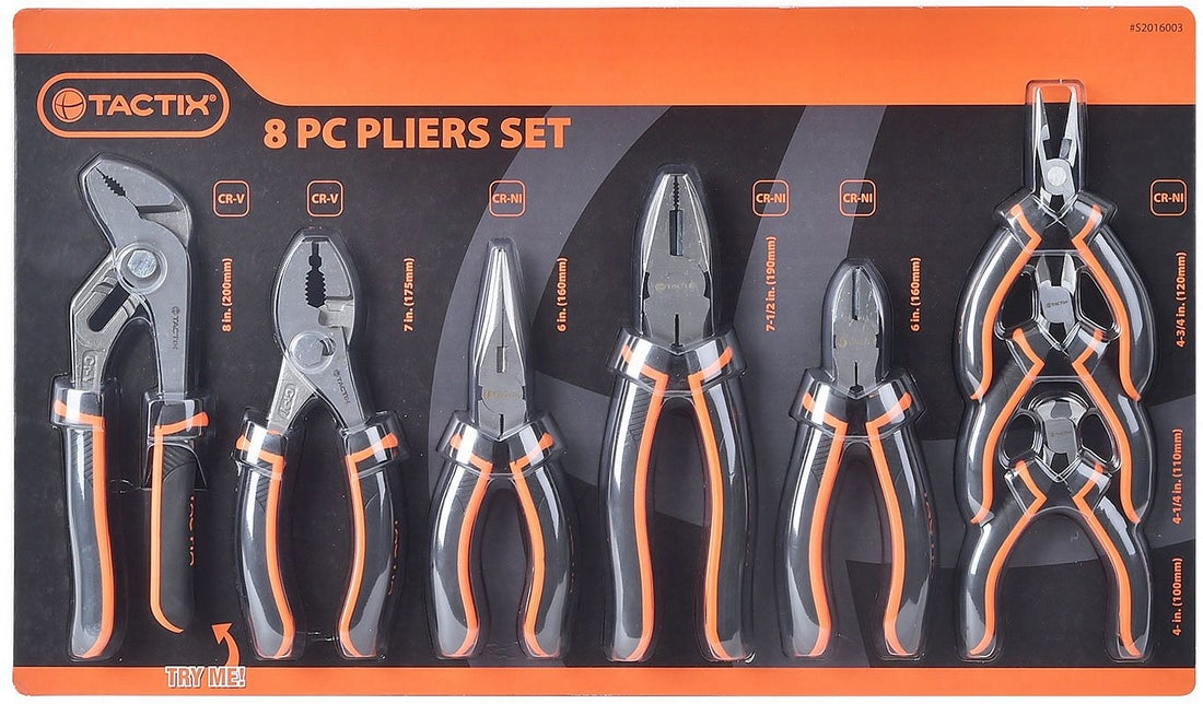 Tactix 8-Piece Pliers Set , 8 pc — Goisco.com