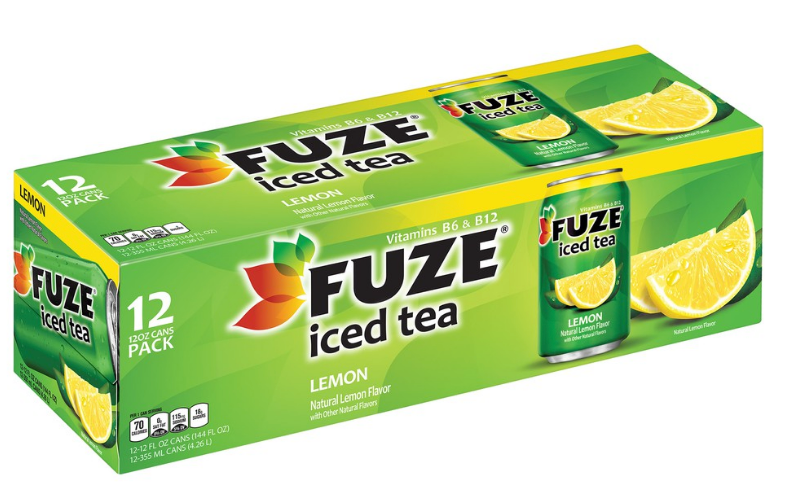 Fuze Iced Tea Lemon Cans With B6 & B12, 12 x 12 oz — Goisco.com