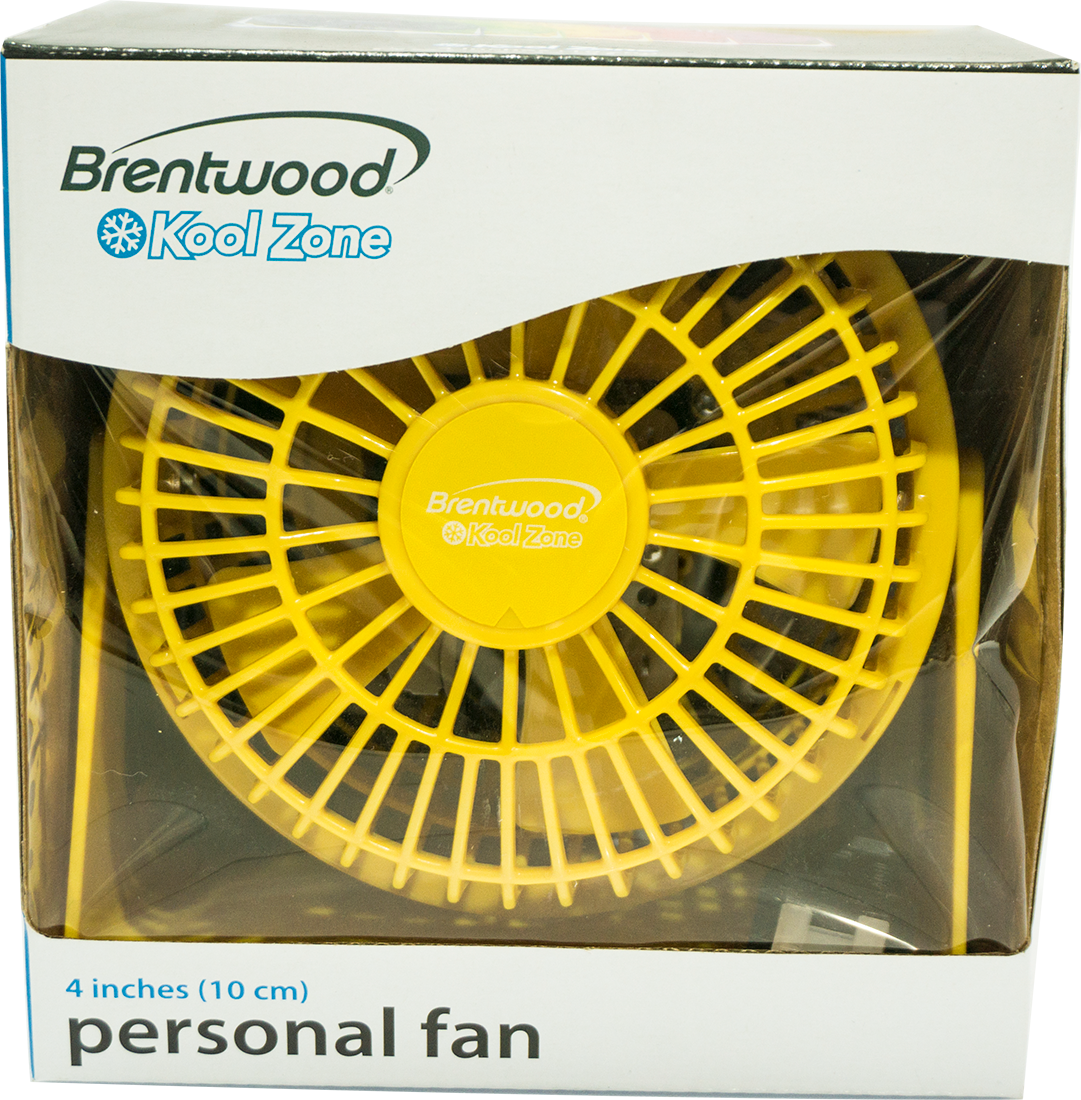 Brentwood Kool Zone Personal Fan, 4 inch, — Goisco.com
