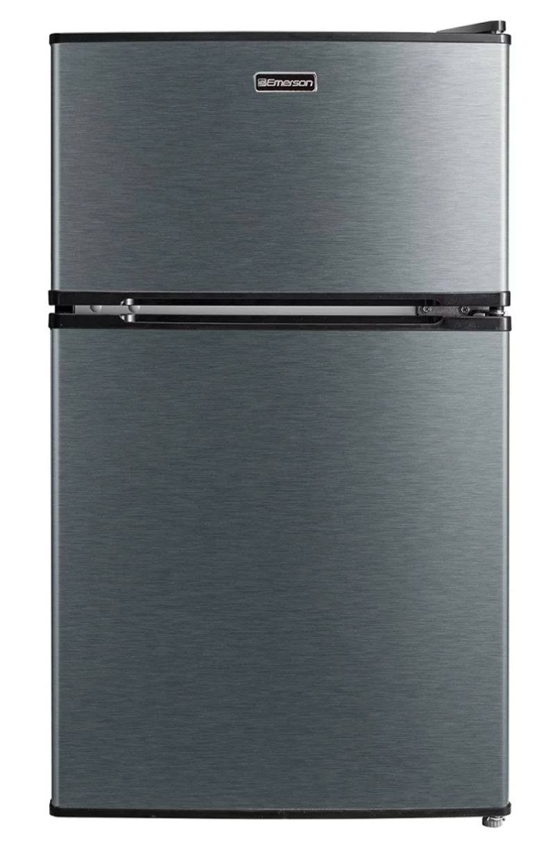 Emerson 3.1 -Cu. -Ft. 2-Door Refrigerator/Freezer, Stainless Steel , 3 ...