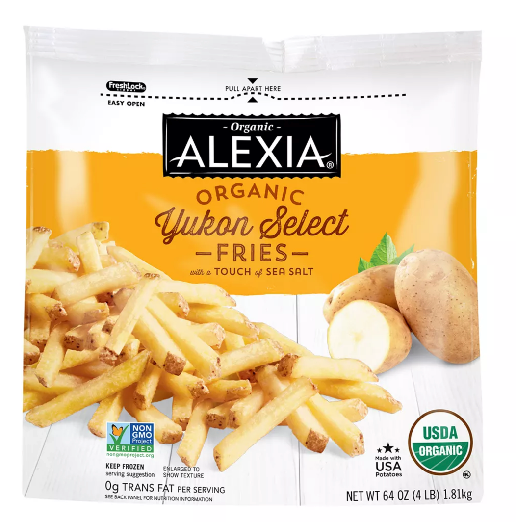 Alexia All Natural Organic Yukon Frozen Fries With Sea Salt, 64 oz ...