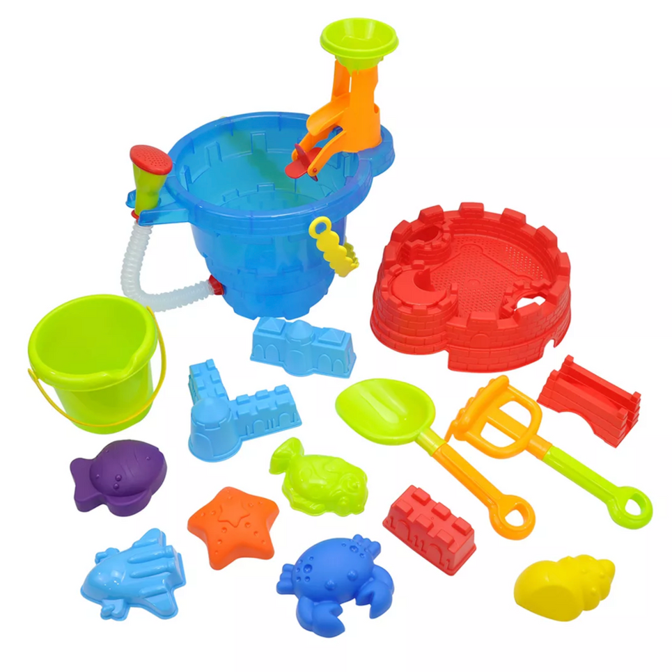 Jusamaz 17-Piece Beach Bucket Play Set , 17 pcs — Goisco.com