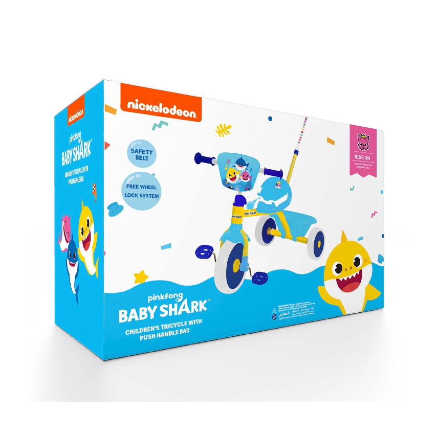 Pinkfong Baby Shark Pushbar Trike — Goisco.com