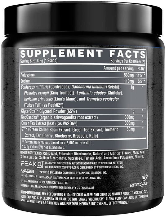 Nutrex Alpha Pump Ultimate Pump Booster, Phantom Blue Gummy Flavor, 17 ...