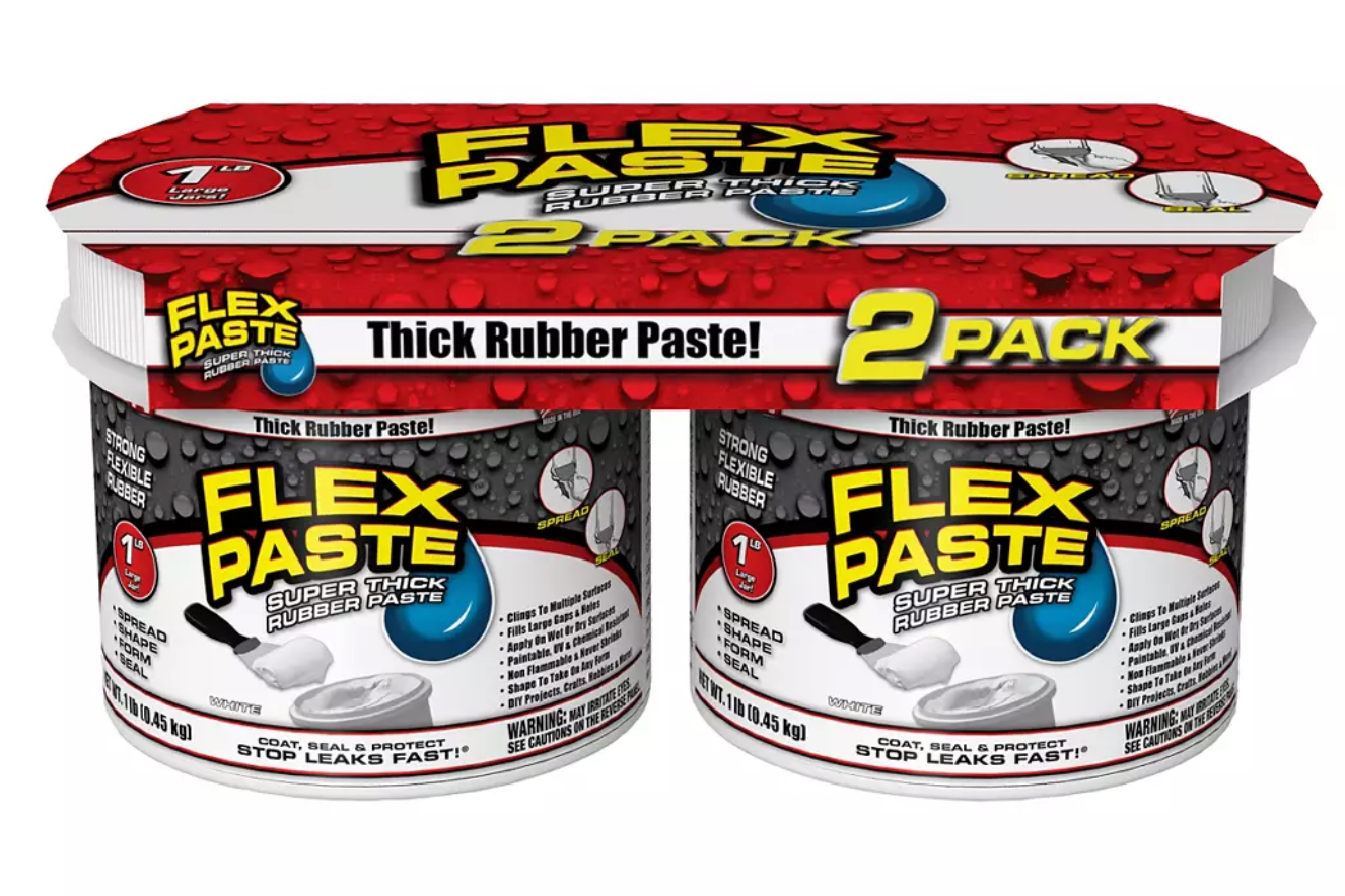 Flex Paste Thick Rubber Paste, White, 2-Pack , 2 x 1 lbs — Goisco.com