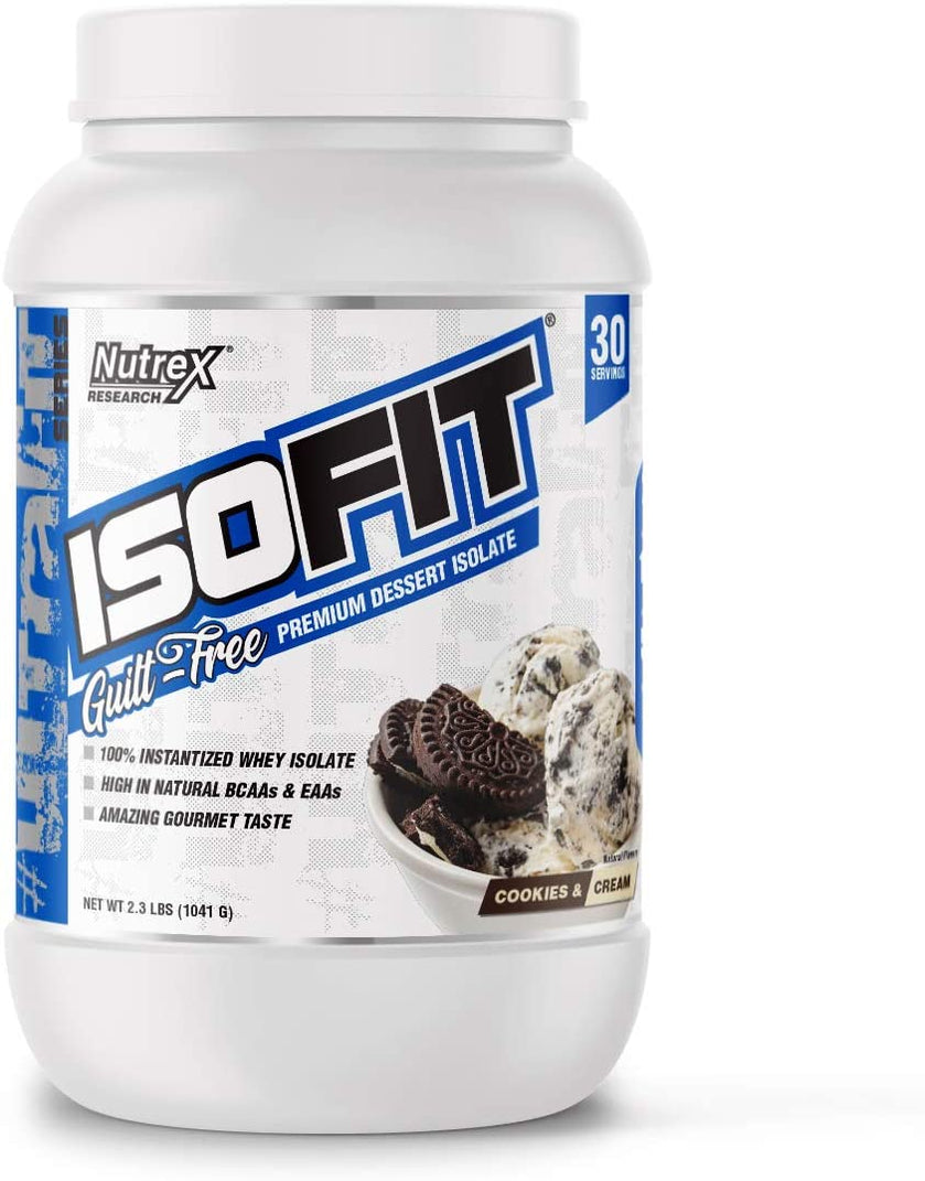 Nutrex ISO-Fit 100% Instantized Whey Protein Isolate, Cookies & Cream ...