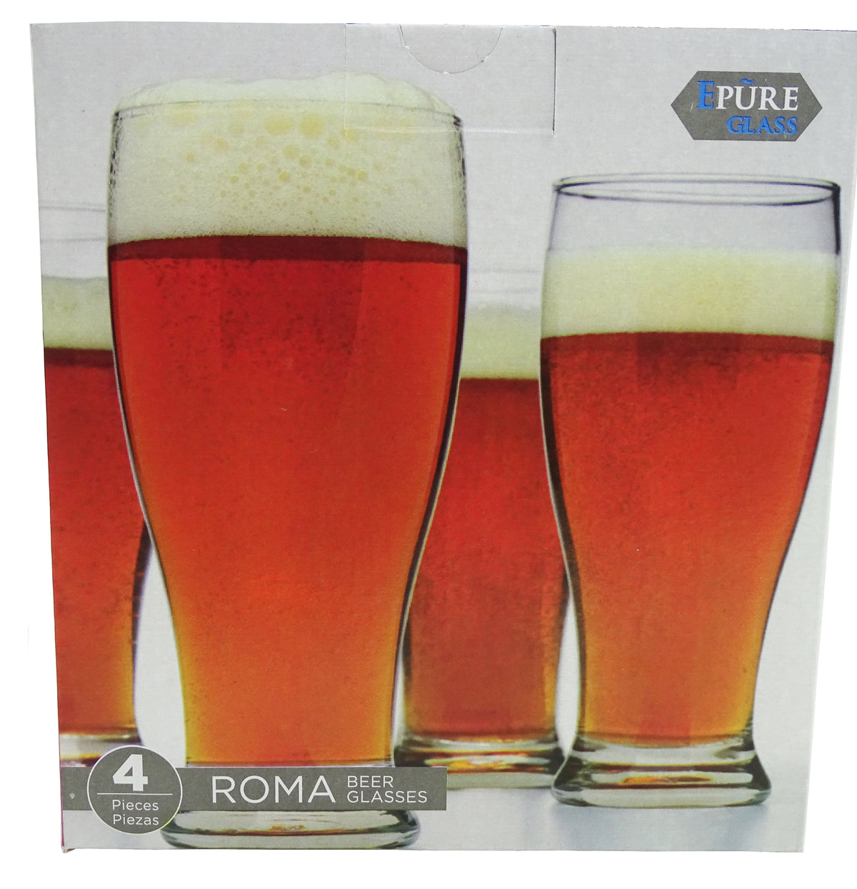 Roma Beer Glasses, 4 ct — Goisco.com