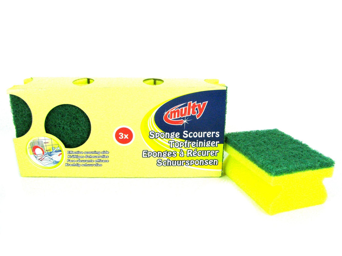 Multy Sponge Scourers, 3-Pack , 3 ct — Goisco.com