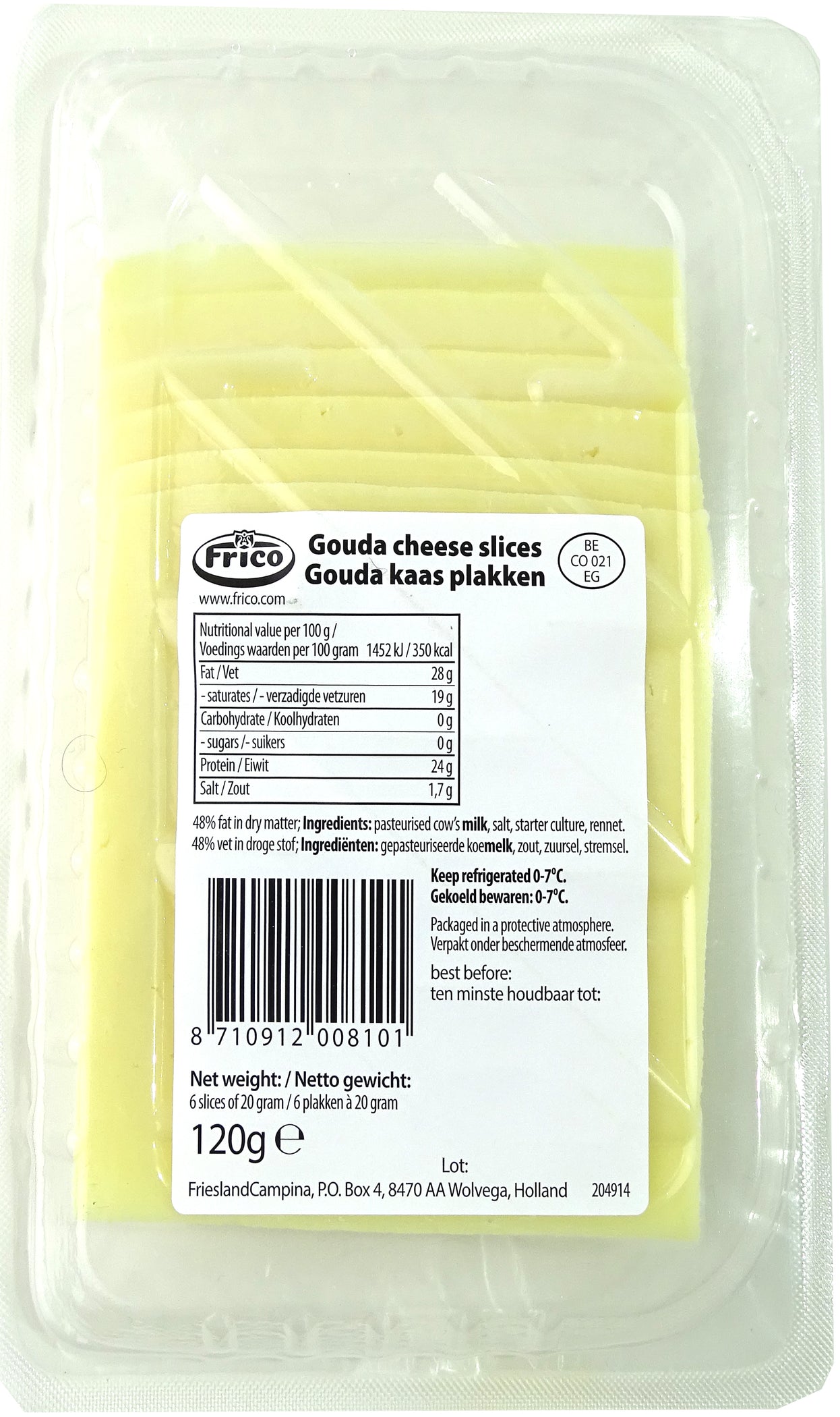 Frico Gouda Cheese Slices, 120 gr — Goisco.com