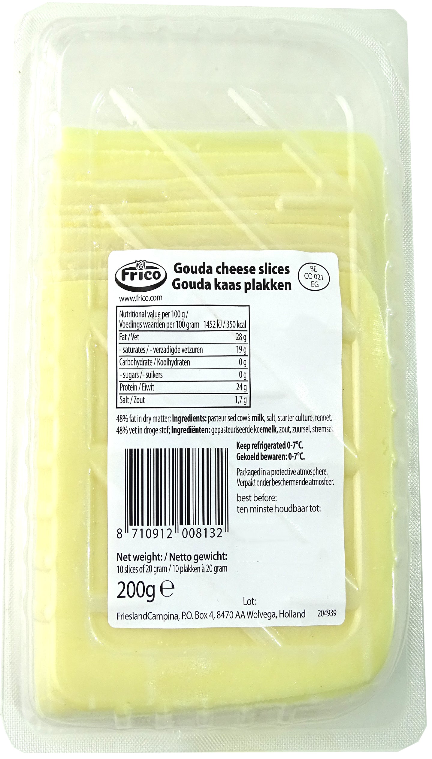 Frico Gouda Cheese Slices, 200 gr — Goisco.com