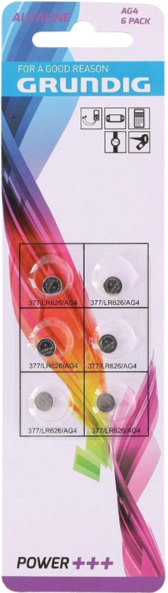 Grundig Button Cell Batteries, AG4, 6 ct — Goisco.com