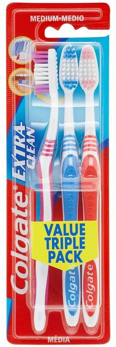 Colgate Extra Clean Toothbrush Value Pack, 3 ct — Goisco.com