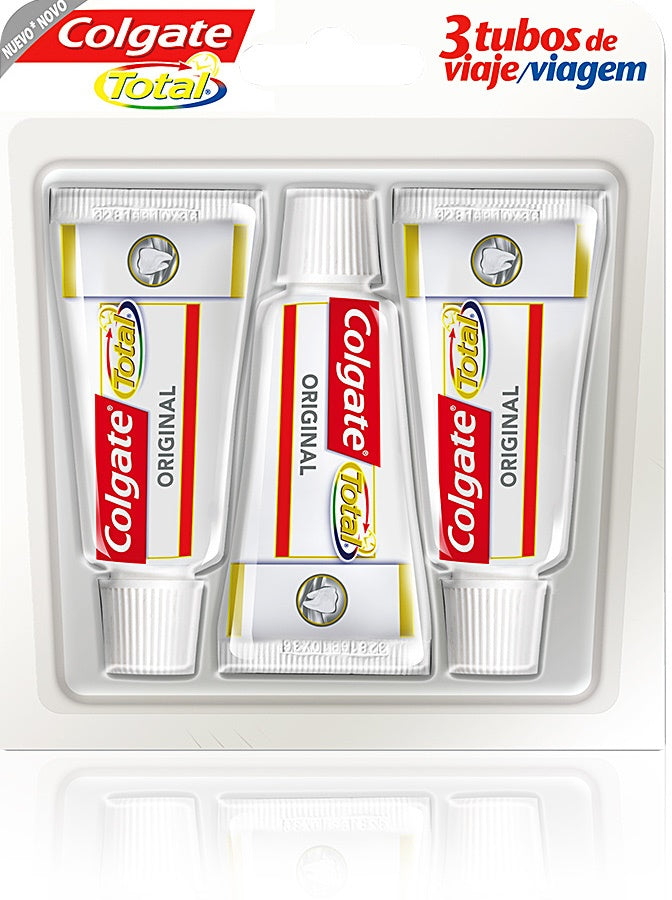 Colgate Total Original Toothpaste Travel Size 3-Pack, 3 x 19 ml ...