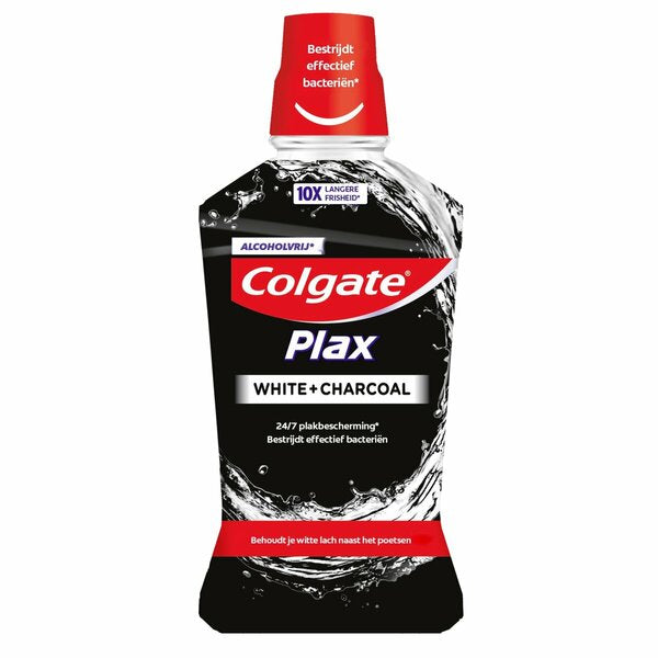 Colgate Plax White + Charcoal Mouthwash , 500 ml — Goisco.com