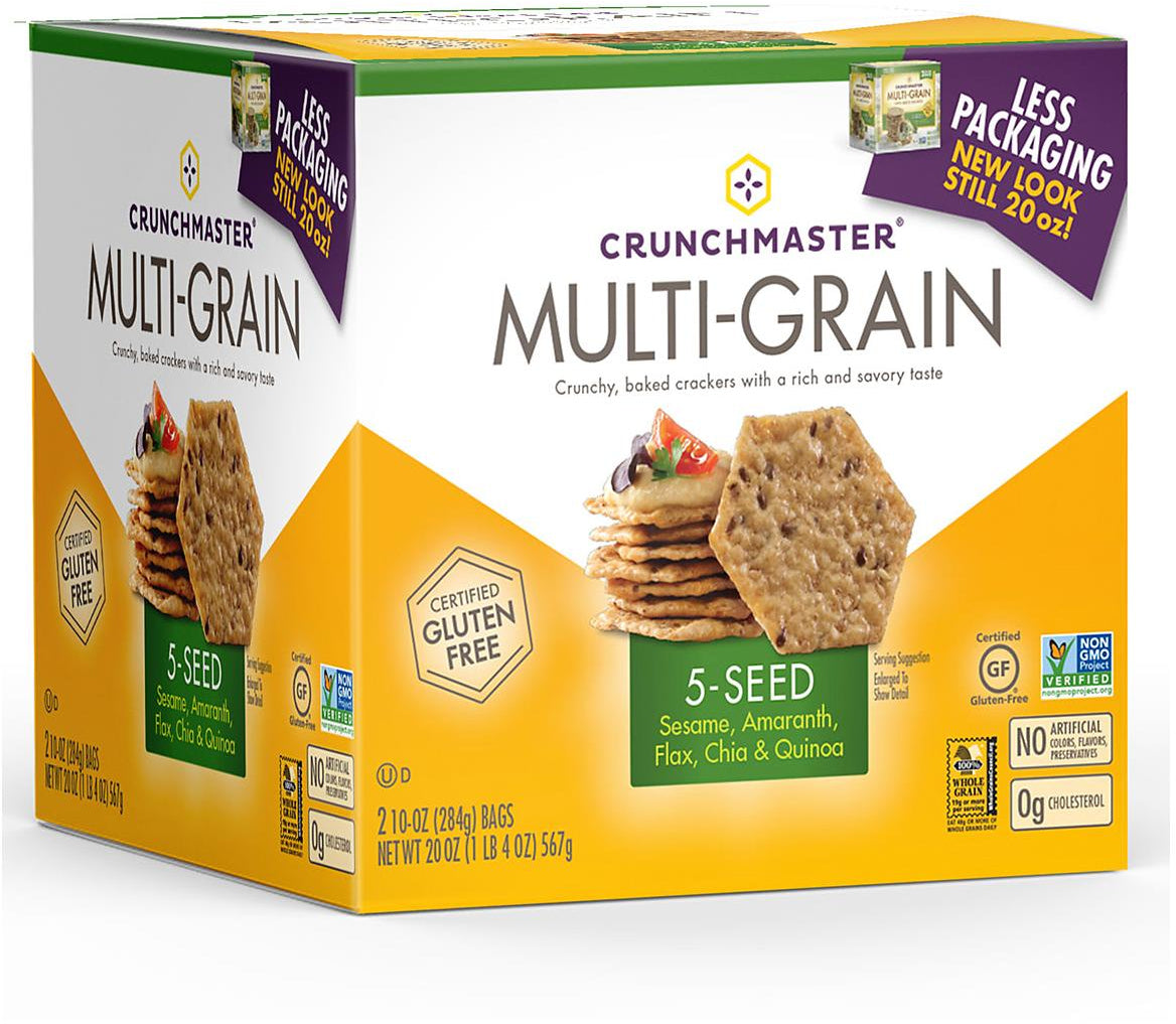 Crunchmaster 5 Seed Multi-Grain Crackers, 2 x 10 oz — Goisco.com