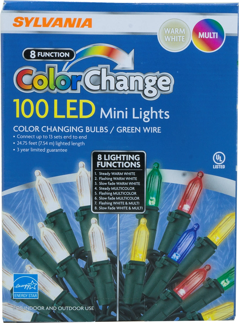 Sylvania Color Change LED Mini Lights, 100 ct — Goisco.com