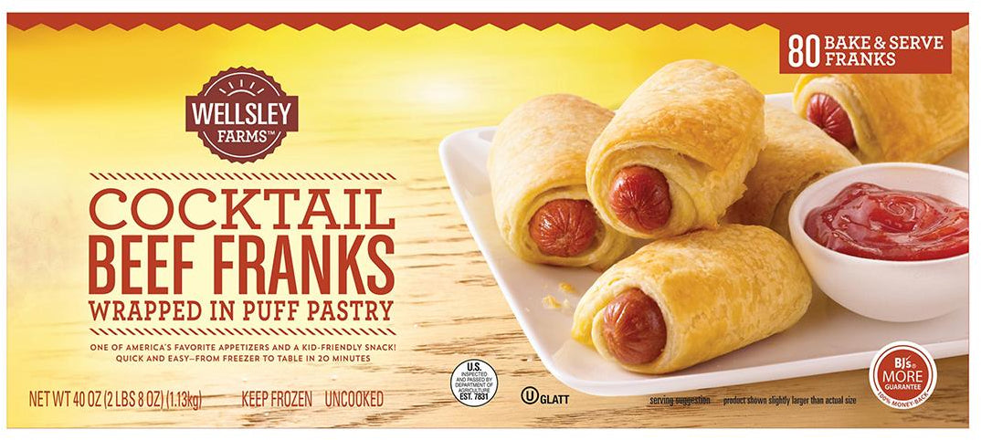 Wellsley Farms Cocktail Beef Franks , 40 oz — Goisco.com