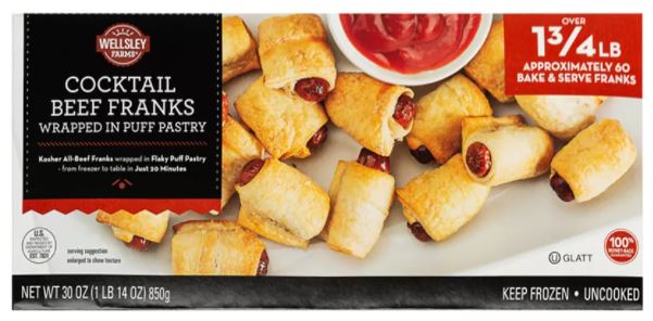Wellsley Farms Cocktail Beef Franks Wrapped In Puff Pastry, 30 oz ...