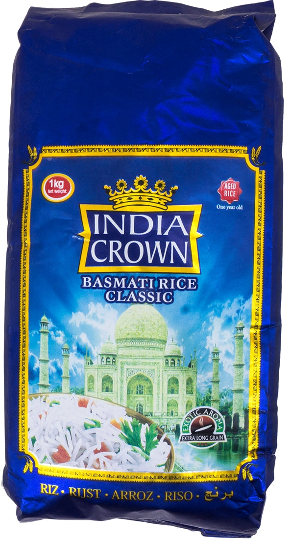 India Crown Premium Basmati Rice, 1 kg — Goisco.com