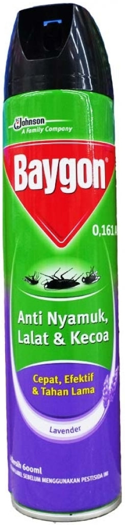 Baygon Flying Insect Killer, Lavender, 600 ml — Goisco.com