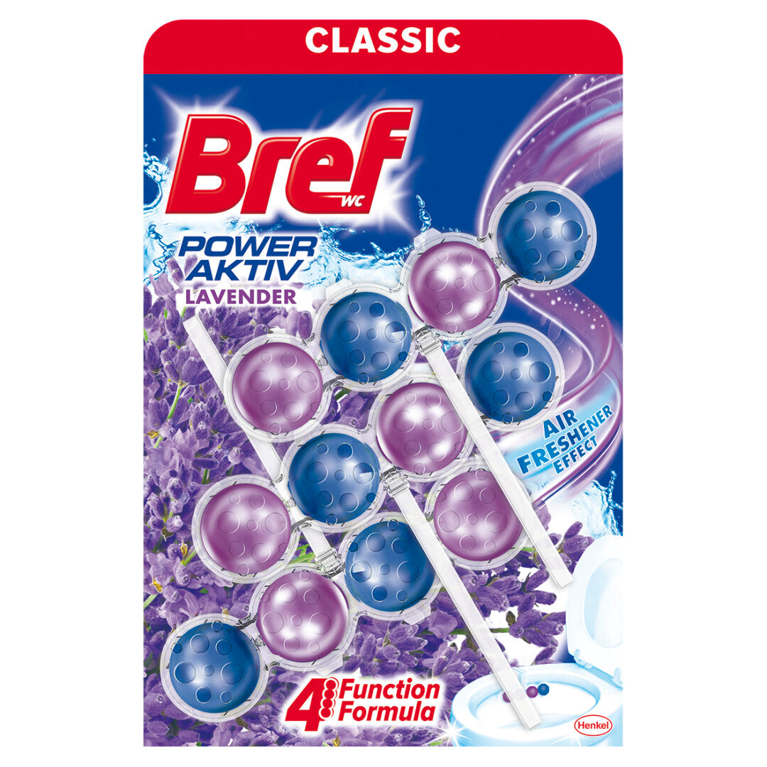 Bref WC Power Aktiv Toilet Cleaner, Lavender Scent , 3 x 50 gr — Goisco.com