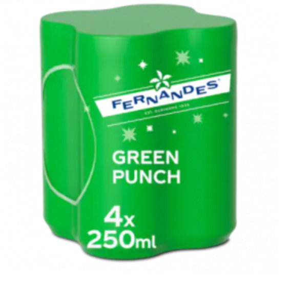 Fernandes Green Punch Soda, 4-Pack , 4 x 25 cl — Goisco.com