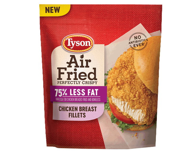 Tyson Chicken Breast Fillets, Air Fried, Perfectly Crispy, 3 lb ...